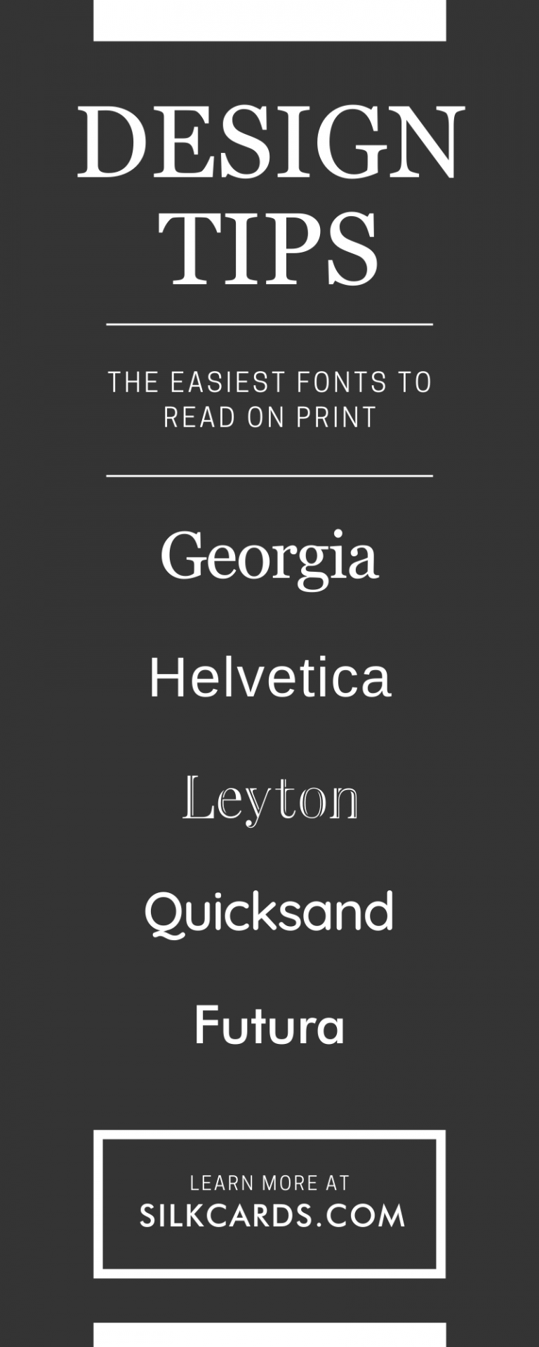 Design Tips: The Easiest Fonts To Read on Print – SilkCards
